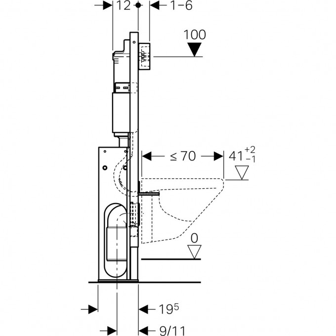 GEBERIT DUOFIX UP100 для унитазов 457.570.00.1. Купить Система ...
